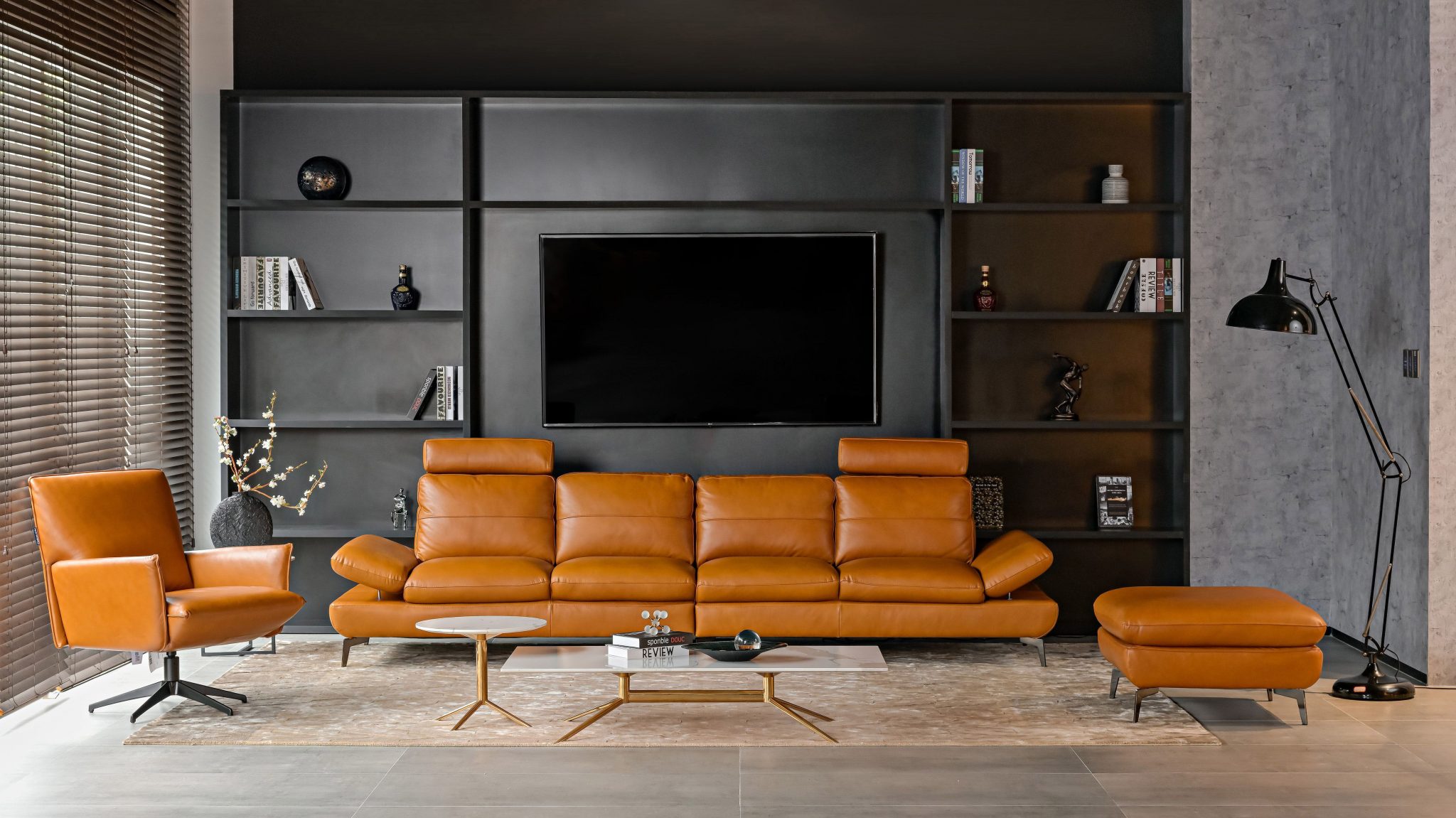 Sofa da thật AUSTIN 4148 - | Chateau d'Ax | Kenli Elite phân phối độc quyền